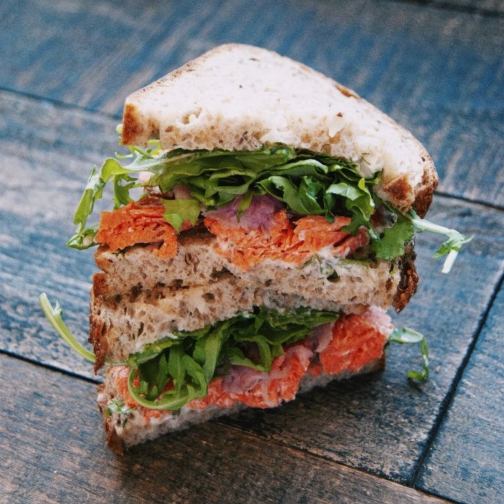 Olympic Village - Roasted Wild Salmon Sandwich