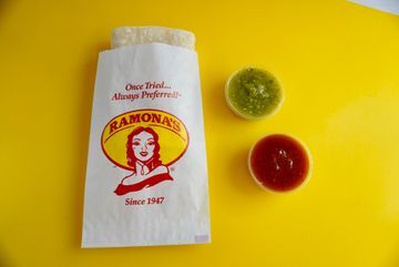 Ramona's #2 - Gardena 13633 S. Western Ave. - Green Chile Chicken Burrito