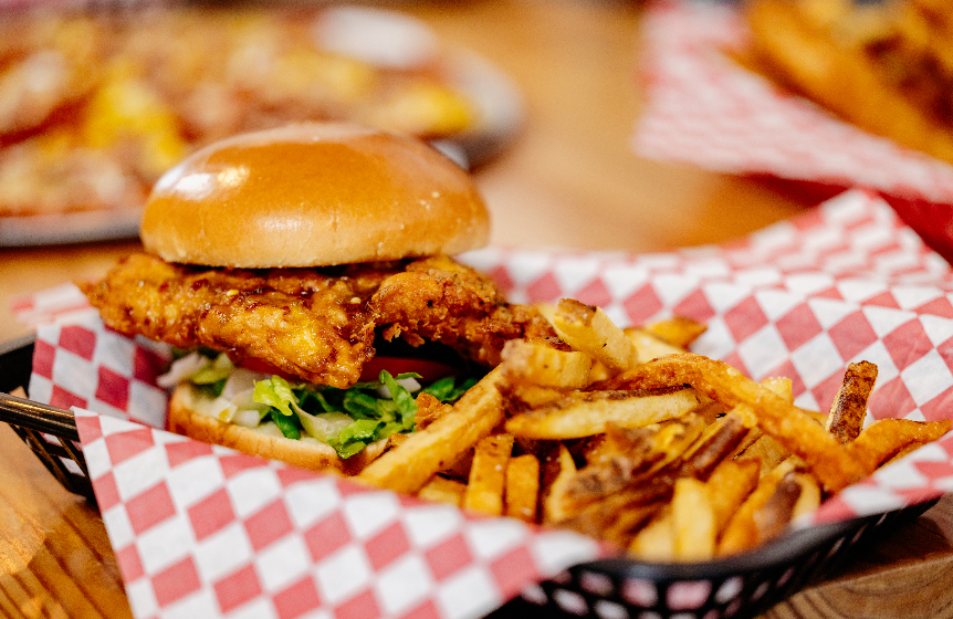 Daredevil Hall - Basket - Buffalo Chicken Loaded Fries