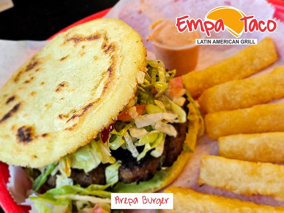 Arepa Burger Plate | EmpaTaco