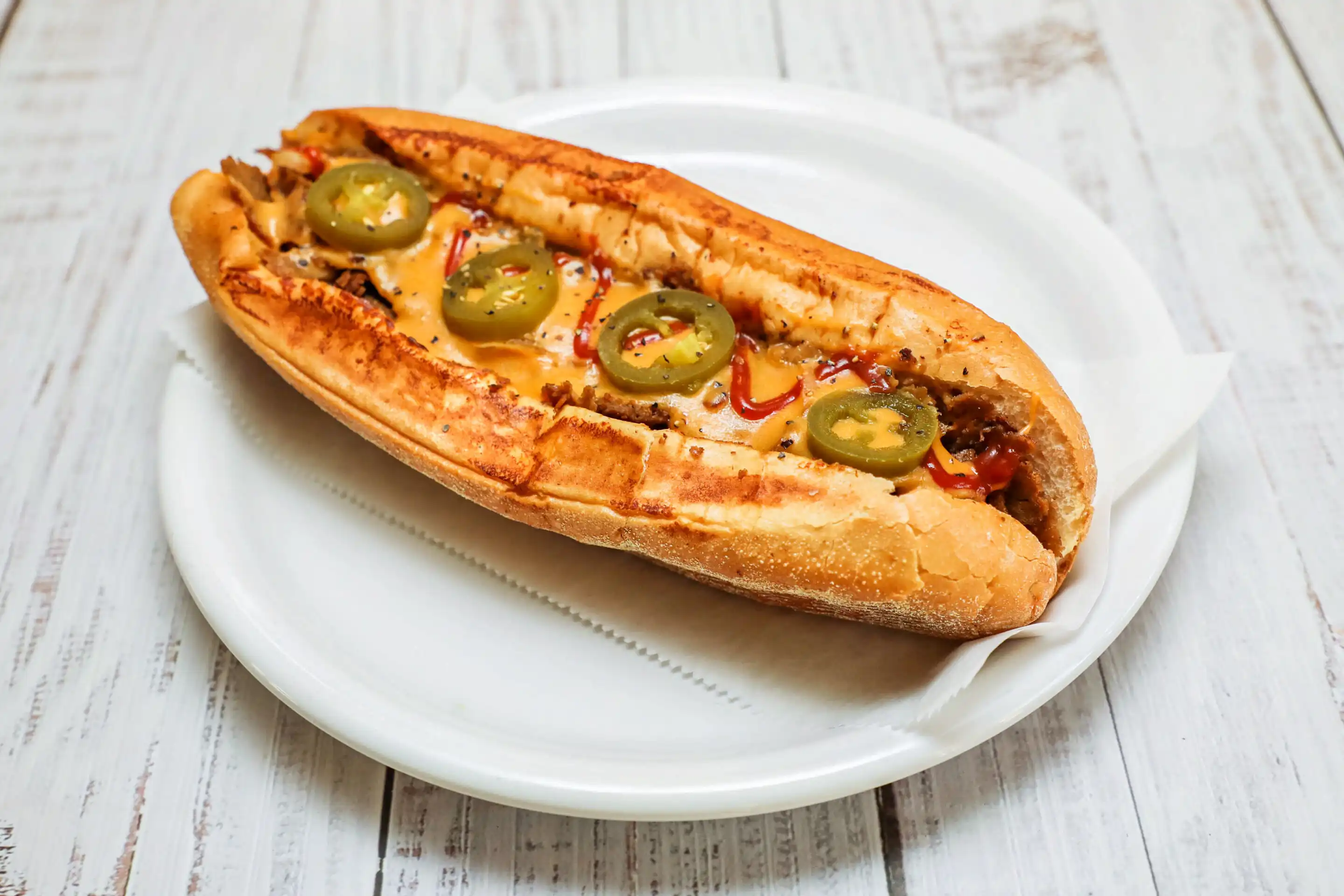 Dina's Vegan Deli & Desserts - Philly Cheesesteak Hoagie