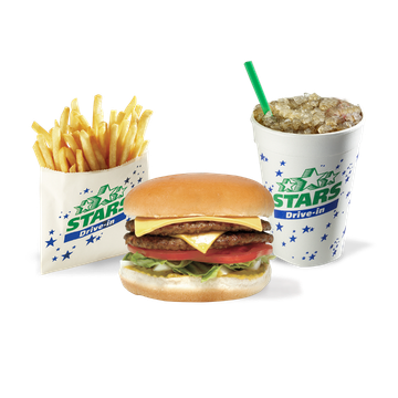 Stars Drive-in Amarillo, TX - #1 1/4 LARGE BURGER COMBO