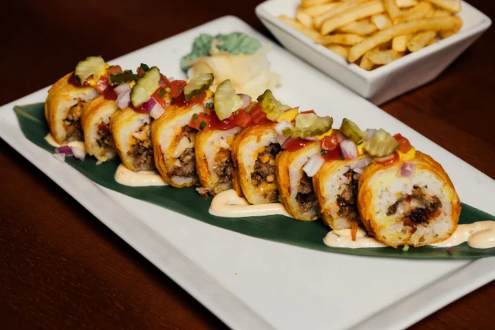 The Cowfish Sushi Burger Bar - Charlotte - Grilled Salmon Salad