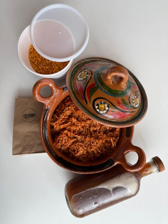 Cuchara Restaurant - Cazuela Mole Verde (Rice,tortillas and cazuela ...