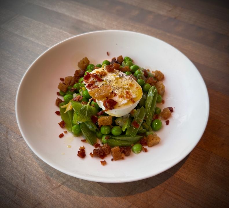 Love & Salt - Farmers Market Peas & Burrata di Puglia