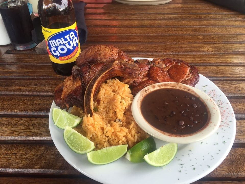 Habana Restaurant - Lechon Asado w White Rice and Black Beans LN