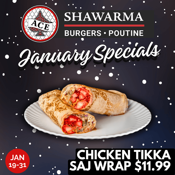 Cambridge - Chicken Tikka Saj Wrap. $11.99 Reg. 14.99