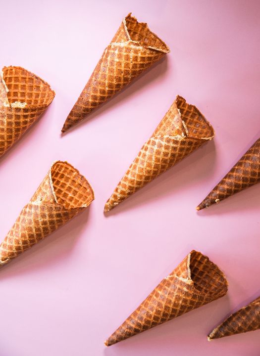 empty waffle cone ends