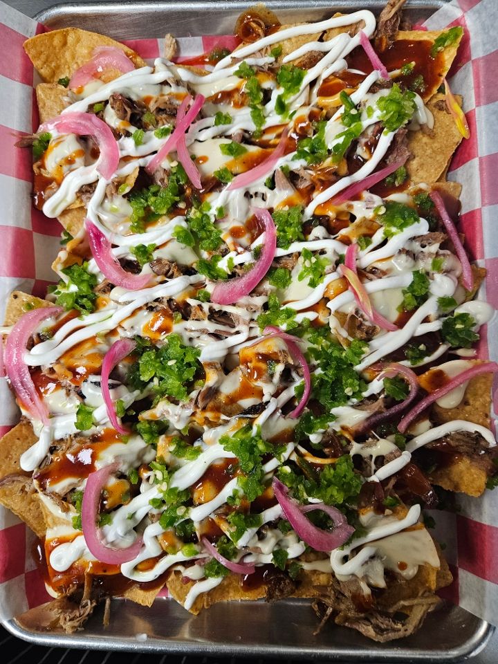 Pickles and Bones Barbecue - Pulled Pork Nachos (small)