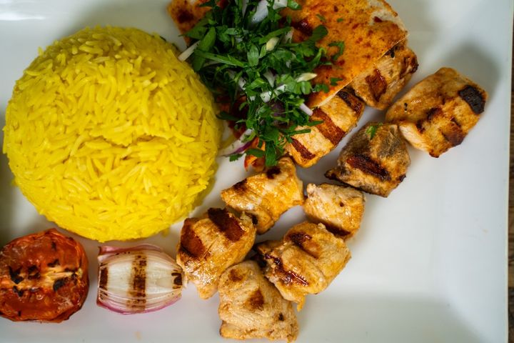 Chicken Kabob Plate | Anthony's Mediterranean Bar & Grill