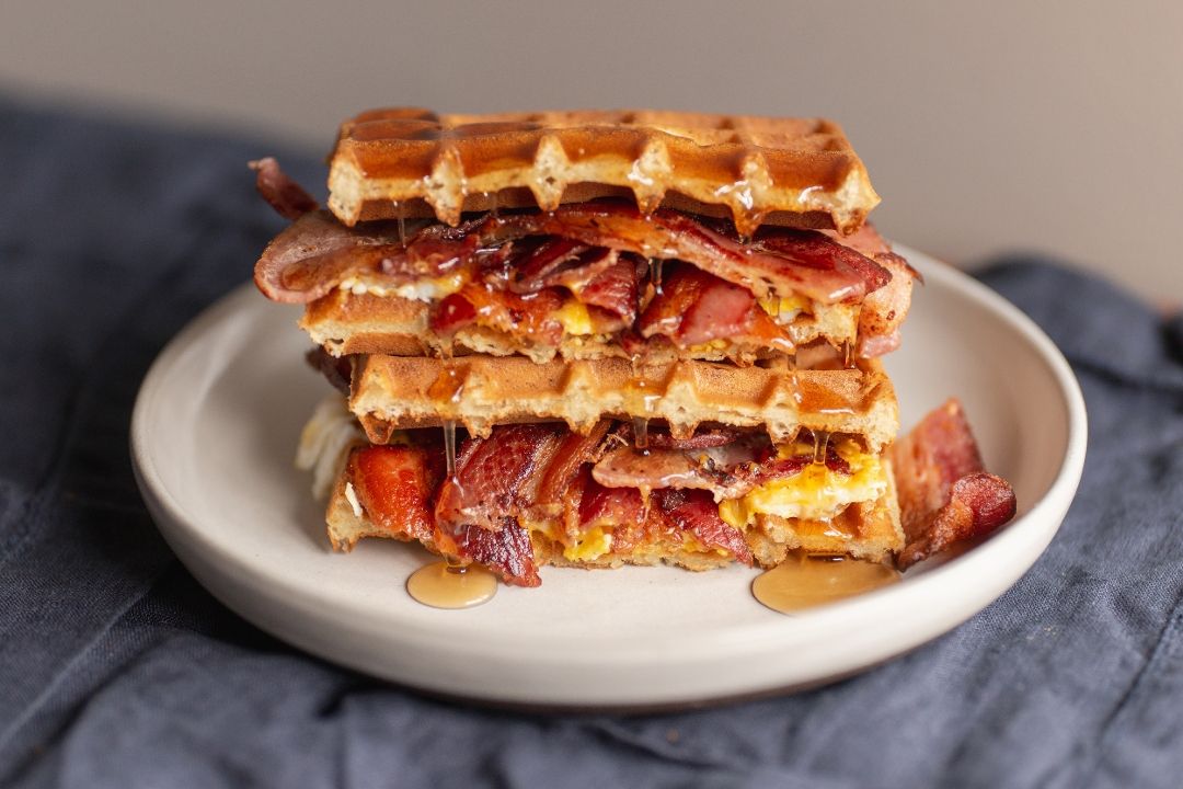 Batter Up! - Chili and cornbread waffle