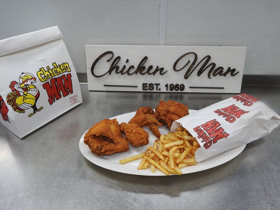 Chicken Man and Gianellis Pizza - 2 Subs, Lg Fries & 2 Liter