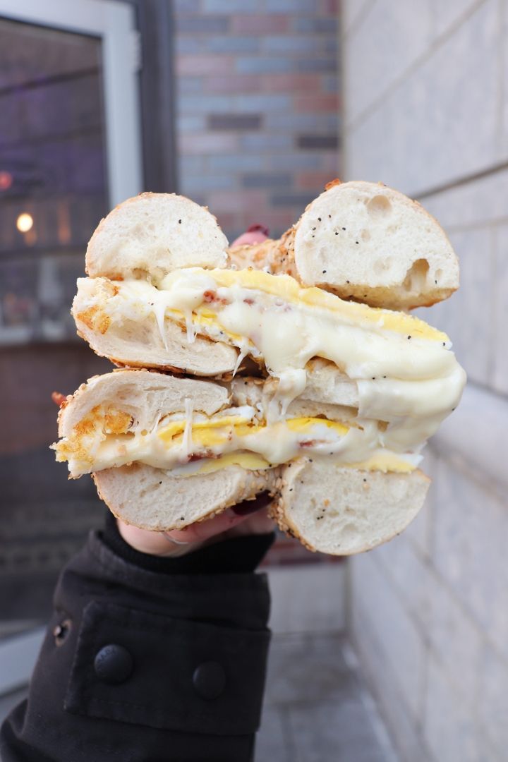 Davis Square Donuts and Bagels - Bagel with Spread