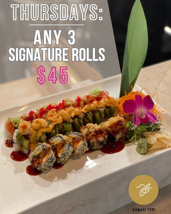 Kawaii Tori Sushi - Christmas In July Roll
