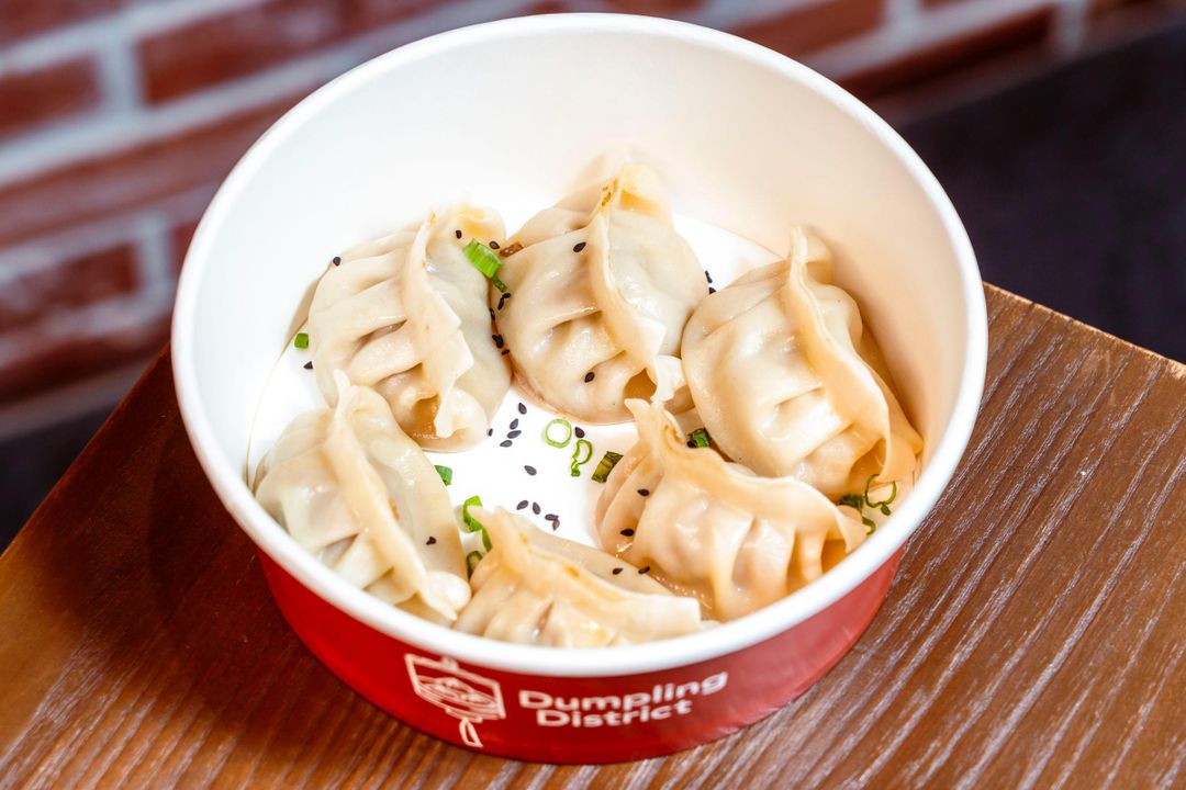 Pork and shrimp Dumplings [8] 豬肉煎餃 | Dumpling District