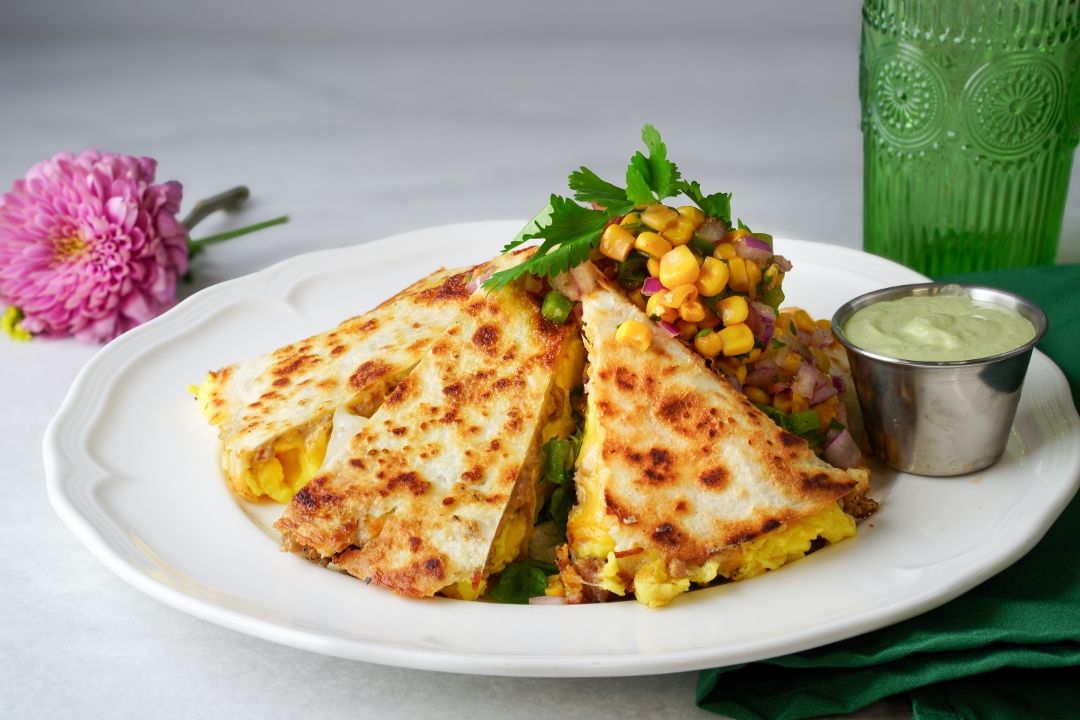 5445 Eden Prairie Road - Sausage, Onion, Cheddar Frittata with Side Greens