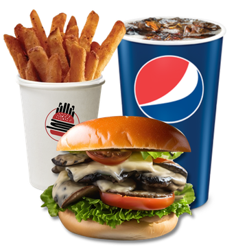 345 Route 9 - Mushroom Swiss Burger SPECIAL