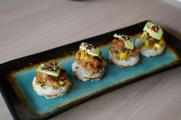 Jimoto 813 Oak st - #4 tuna. hamachi. salmon. madai. scallops. ebi