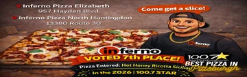 Inferno Pizza - Elizabeth - Small 1 Topping Pizza