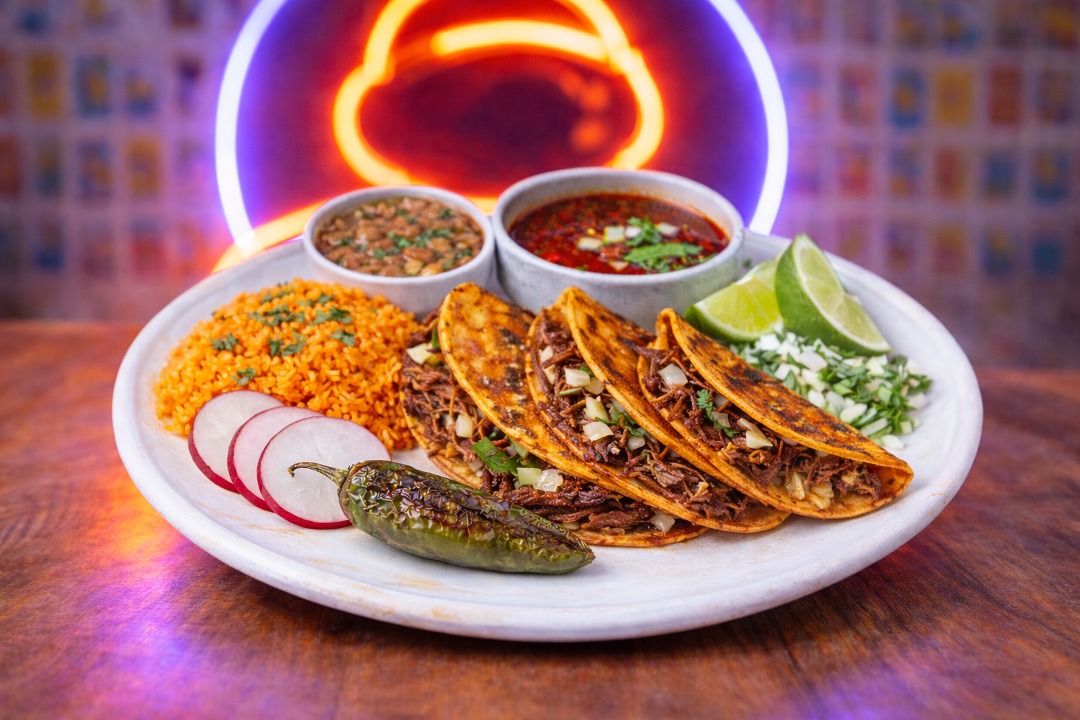 Space City Birria Tacos and More 415 Milam - 2 Quesabirrias w/ Consommé
