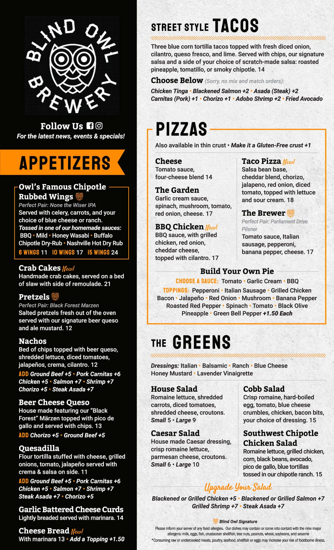 Our Menu