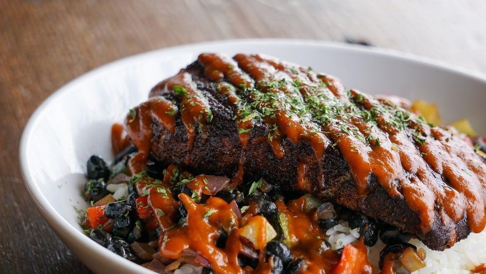 MOUTHFUL EATERY - Blackened Mahi-Mahi Rice Bowl {Limited time}