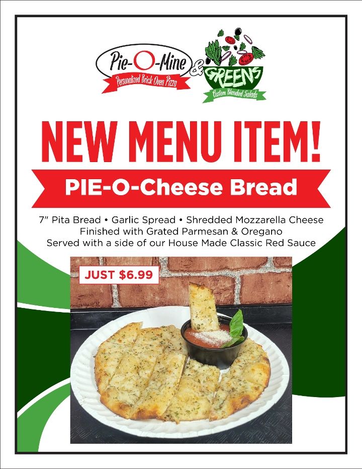 Pie-O-Mine & Greens Orchard Park - Cheesy Bacon Broccoli Small Pizza