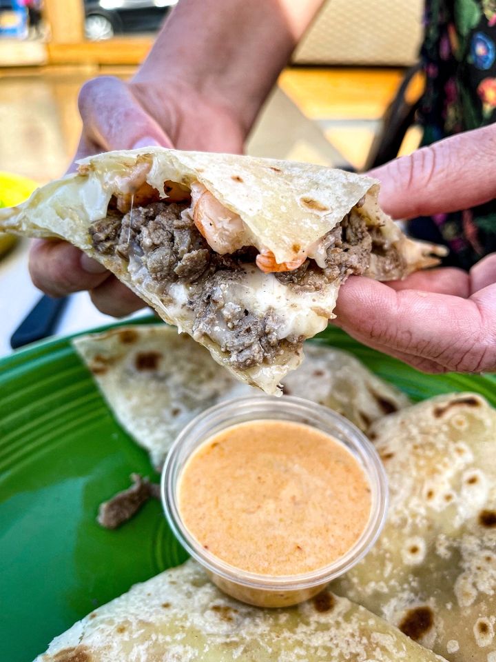 Surf N Turf Quesadilla | Cafe Coyote