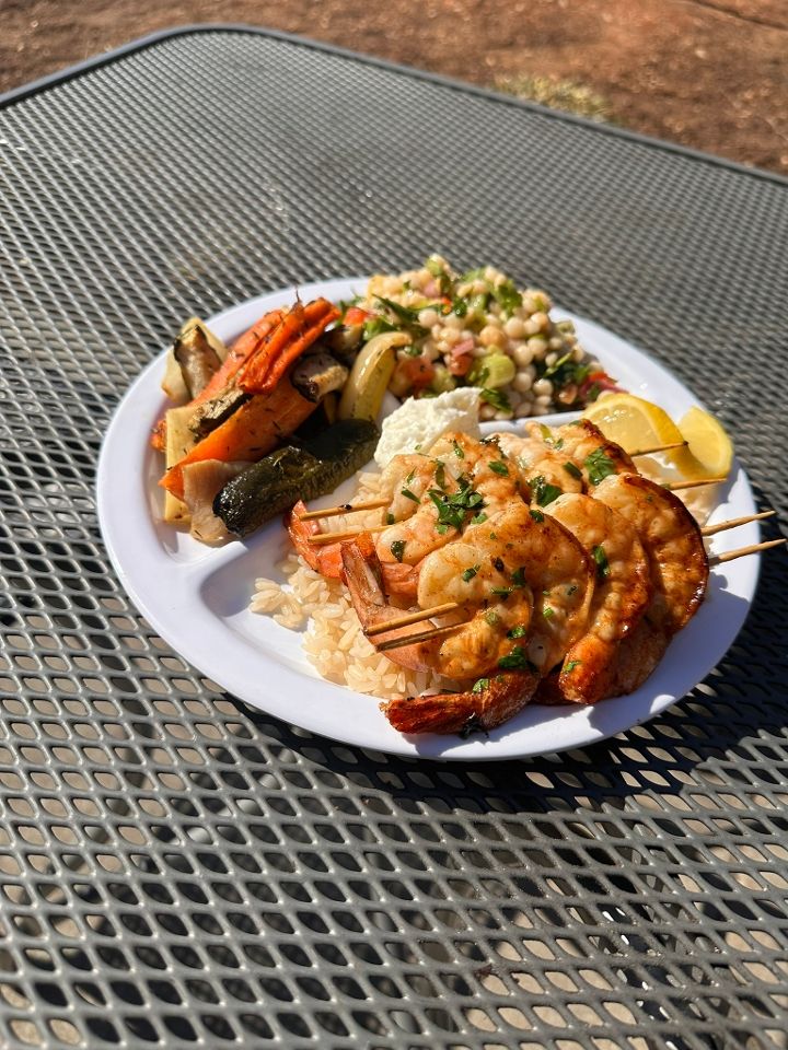 Large Shrimp Kabob Platter | Sassool