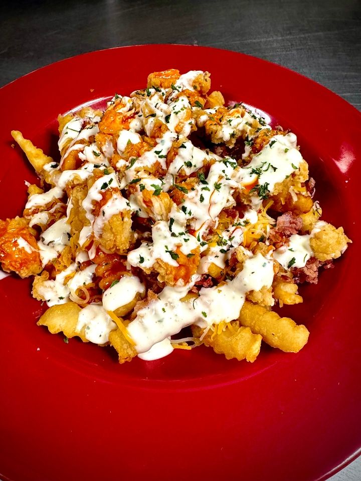 Grit & Grind Cafe - Popcorn Shrimp & Grits