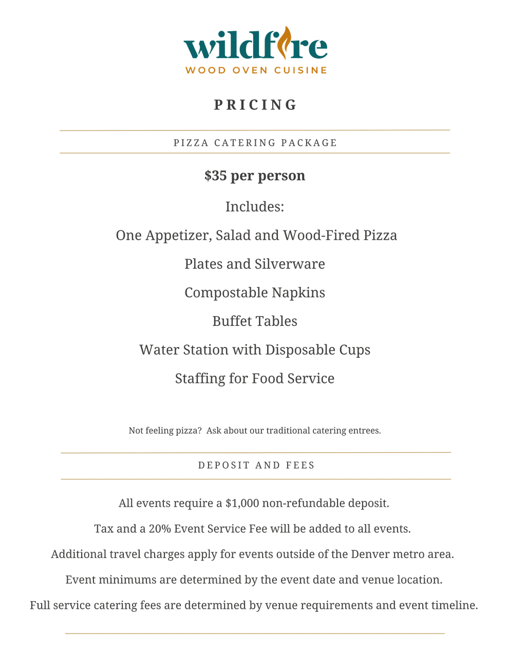 Catering Menu