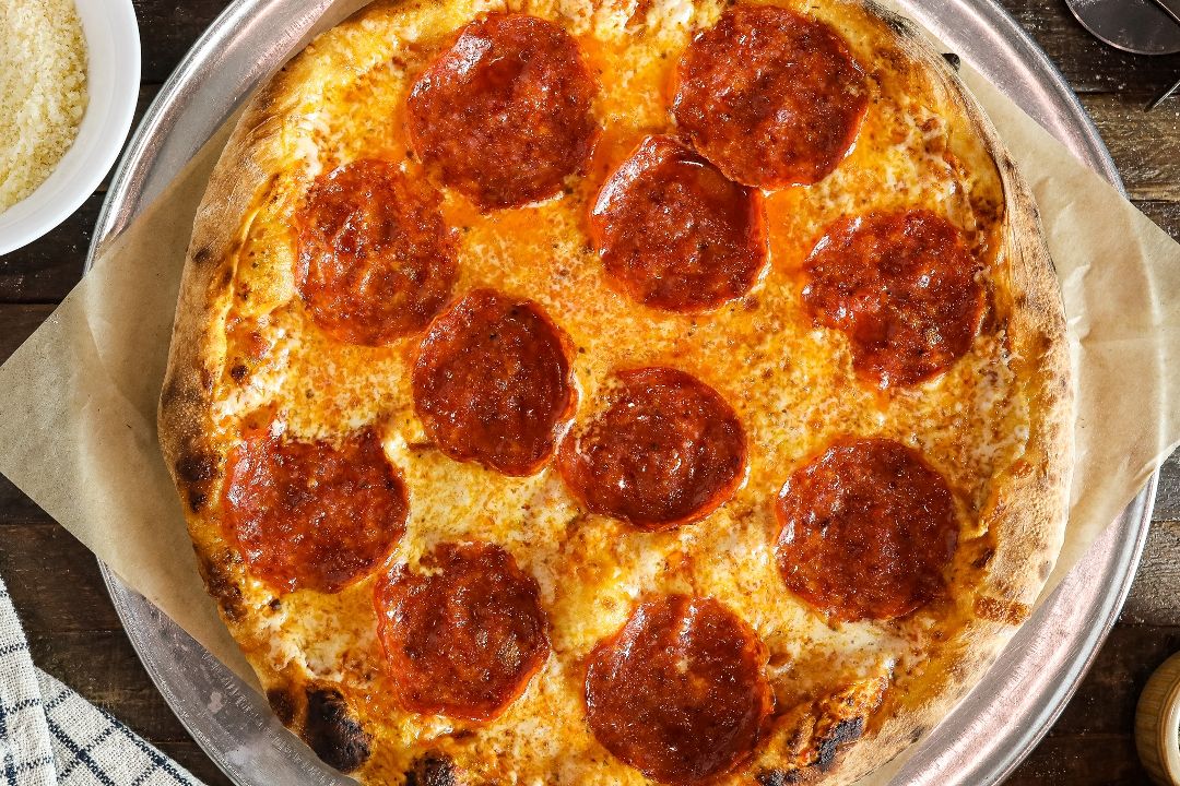 Wood Paddle Pizza - Three Cheese Pizza