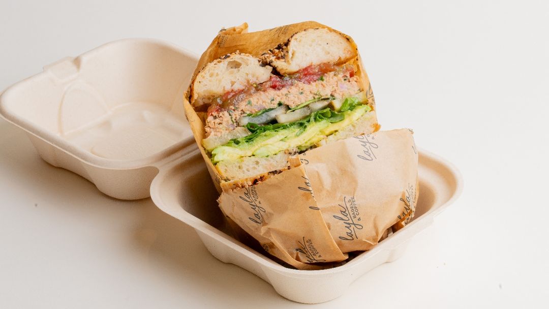 Layla Bagels - Ocean Park - Passionfruit Collagen Cloud Matcha